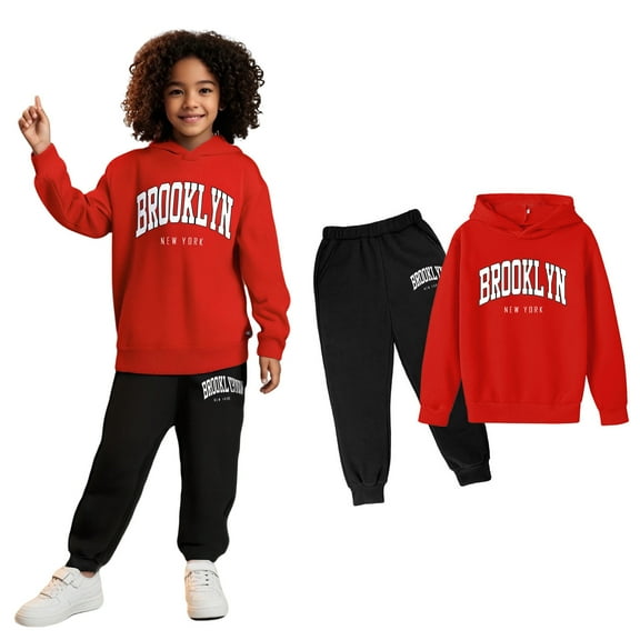 Casual Letter Printed Long Sleeve Hoodie Pullover Sweatshirt and Jogger ...