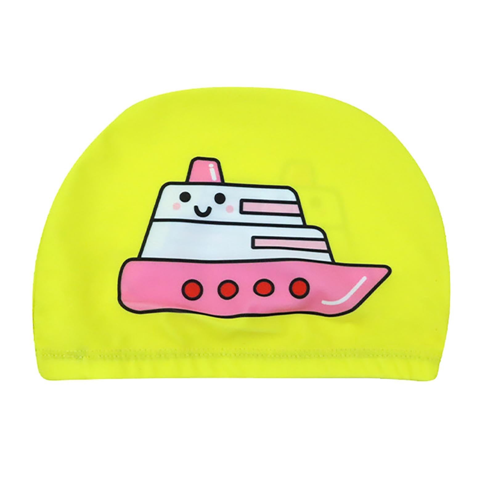 Kids Swim Caps Baby Bathing Caps Children Cartoon Swimming Hat For Long ...