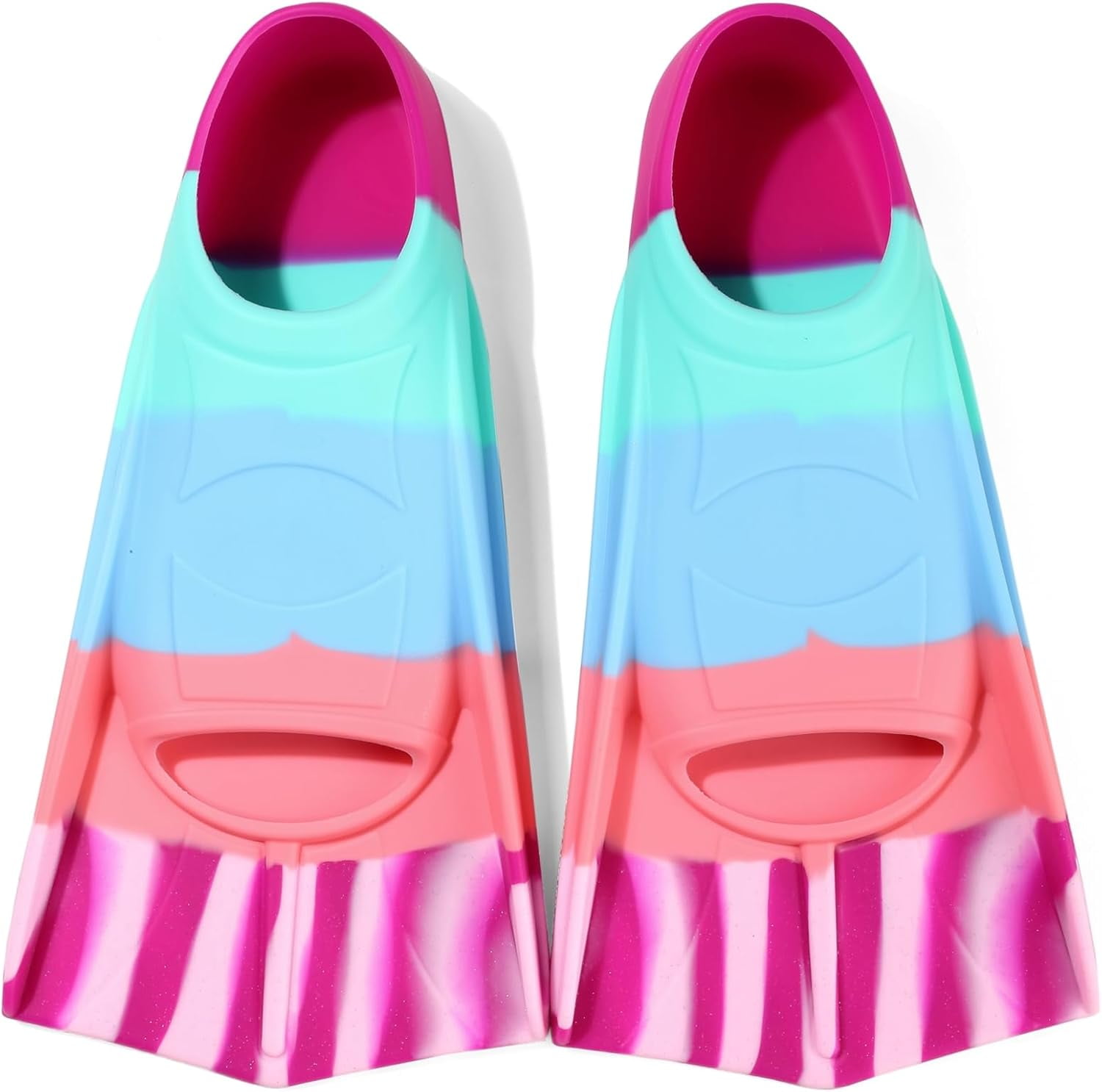 Kids Swim Fins,Short Kids Fins Youth Swimming Flippers for Lap Swimming ...