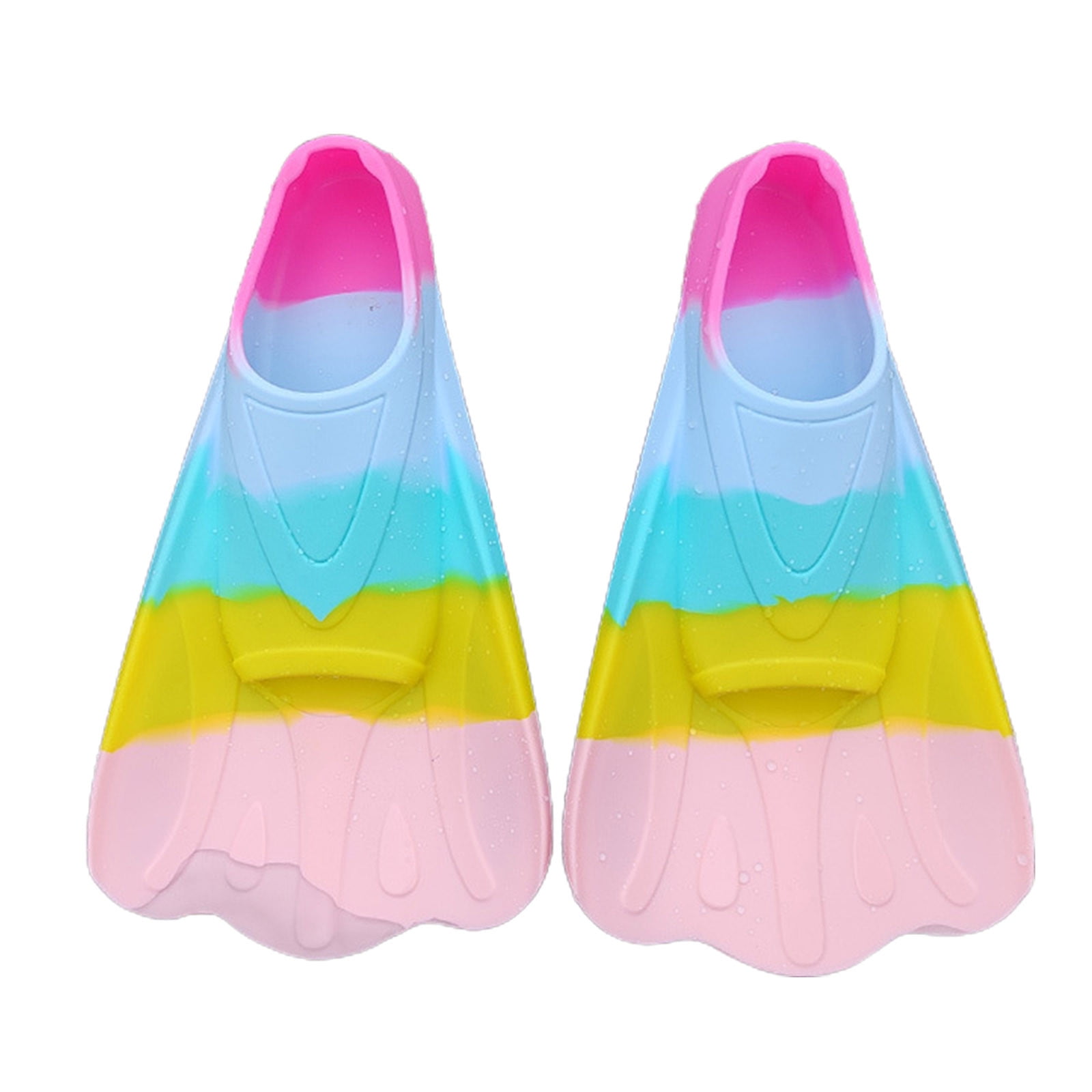 Kids Swim Fins,Short Youth Flippers Swimming Training Fins for Lap ...