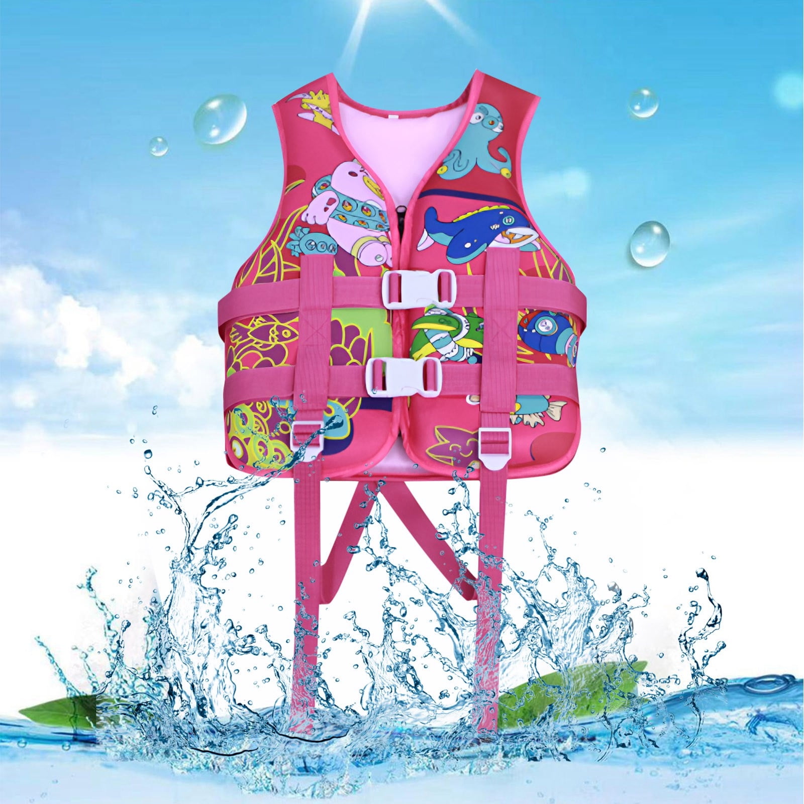 Kids Swim Float Vest Kids Floaties Boys Girls Swim Float Jacket ...