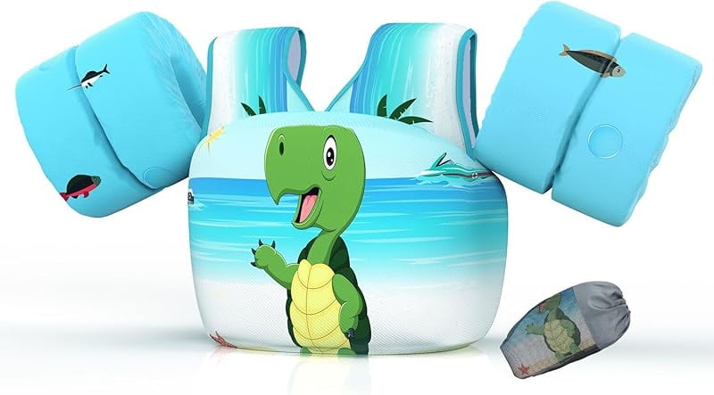 Kids Swim Floats for 28-70 Pounds Kid Arm Shoulder Float Vest Fit for 2 ...