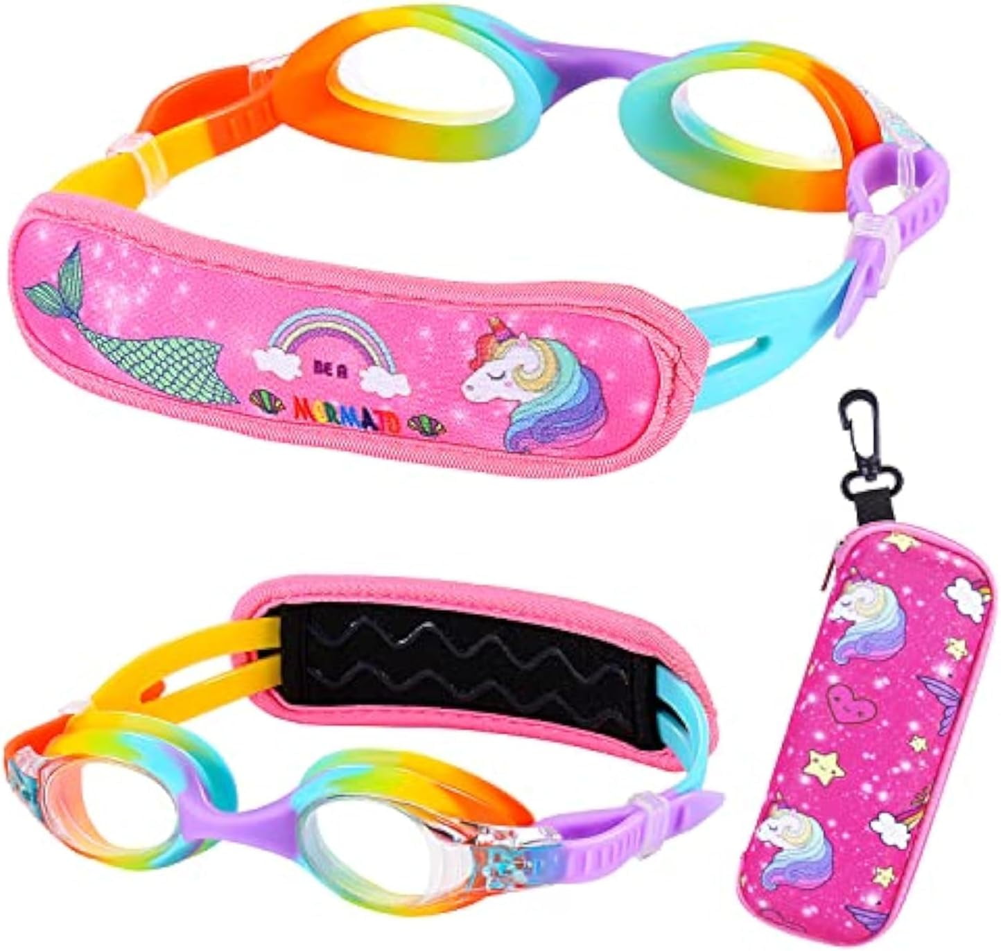 Kids Swim Goggles Age 2-6, Toddler Goggles No Hair Pull,Child Goggles ...