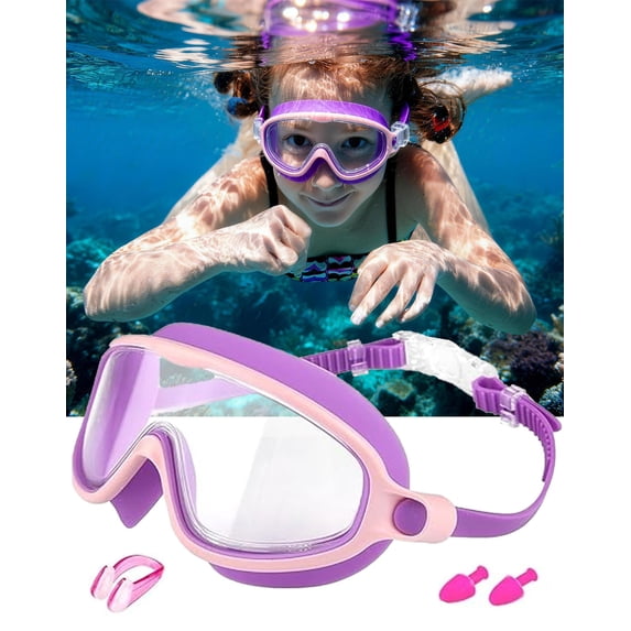 Kids Swim Goggles, Leak-Proof Anti-Fog UV Protection HD Splashy Eyes ...