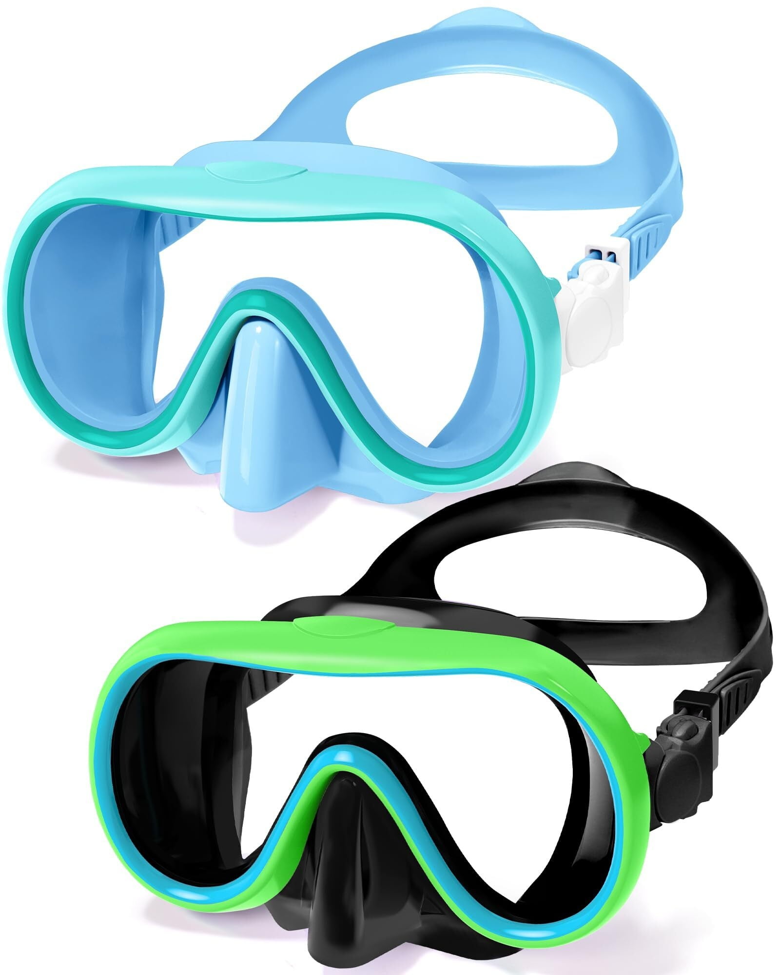 Kids Swim Goggles with Nose Cover for Girls Boys Youth, 2 Pack Clear ...