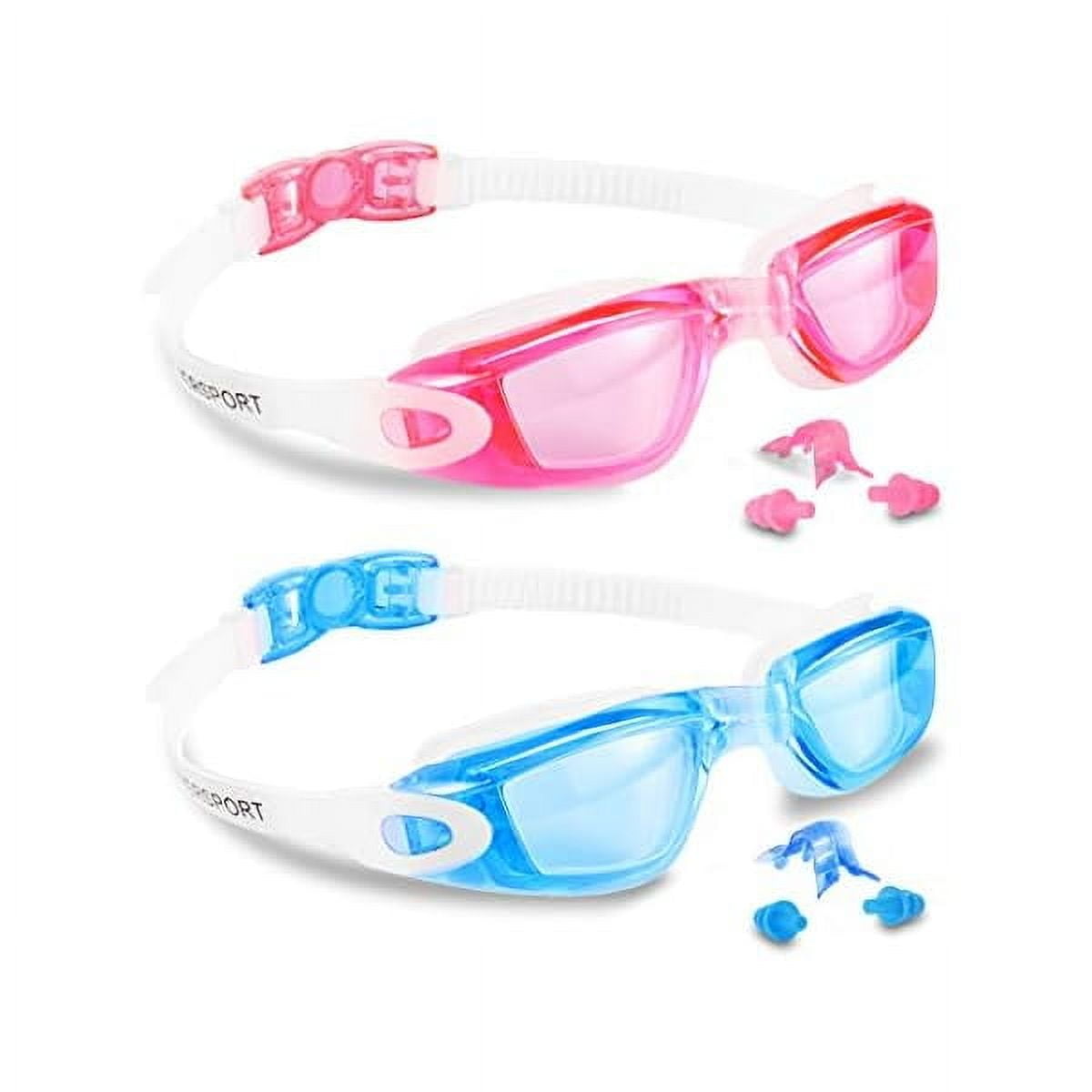 Kids Swim Goggles, Pack of 2 Swimming Goggles for Children Teens, Anti ...