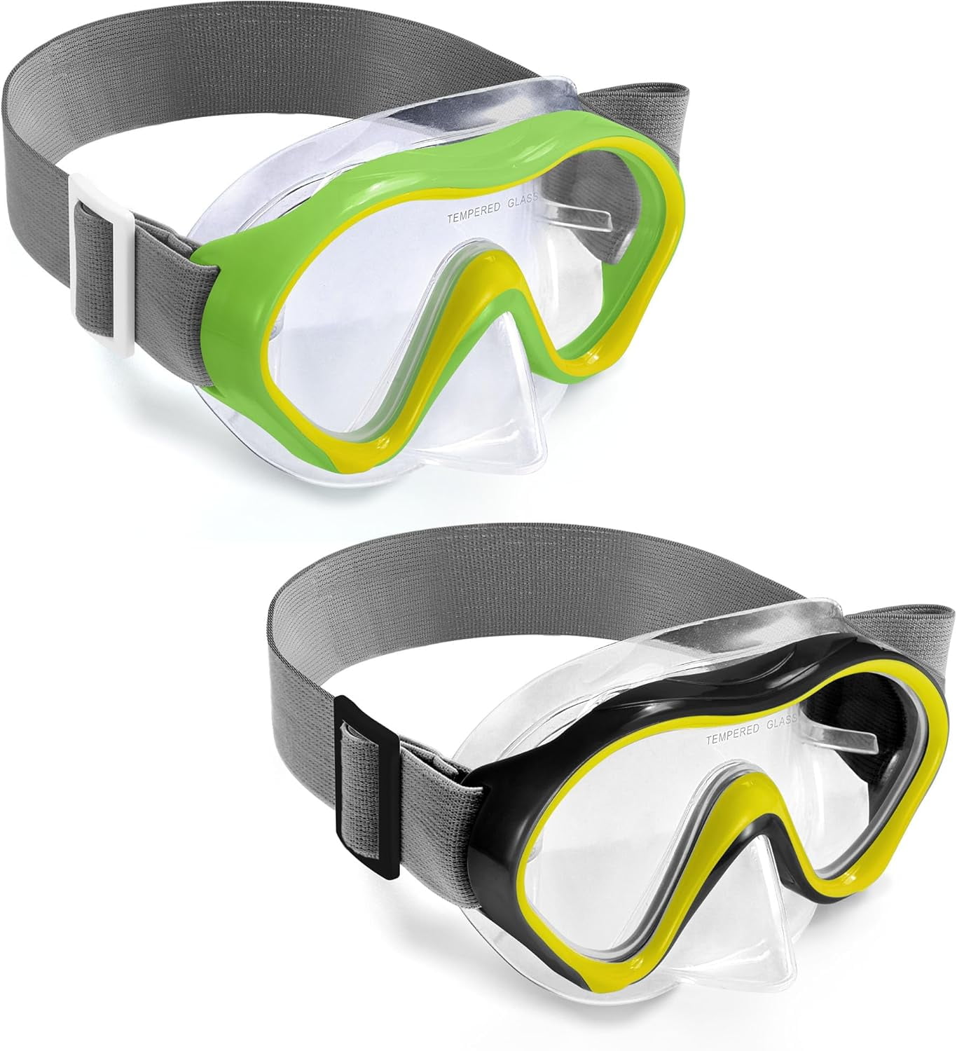 Kids Swim Goggles Snorkel Diving Mask for Kids Youth 3-15, Knitted ...