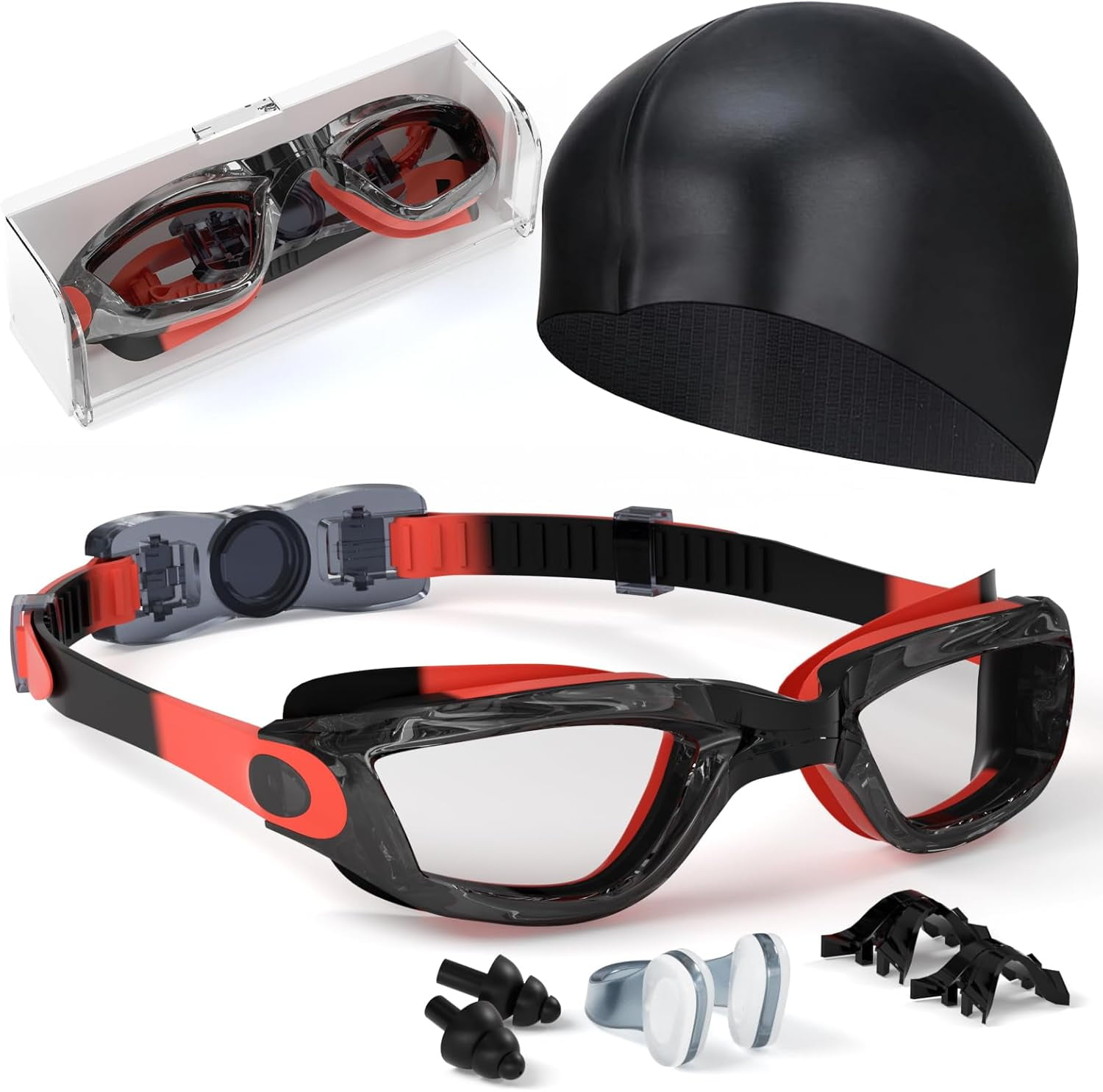 Kids Swim Goggles, Swimming Goggles for Kids Toddlers 3-14 with Swim ...