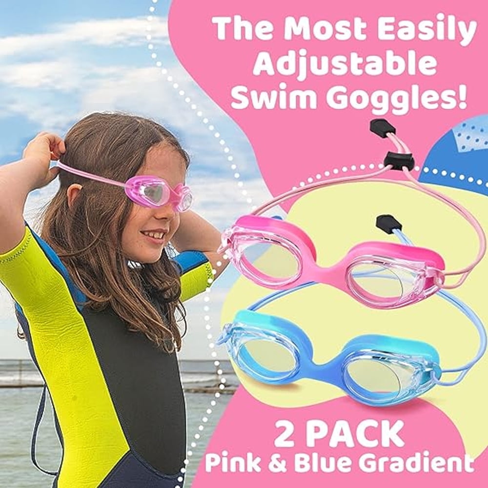 Sherry Swim Goggles: Bungee Strap with Quick-Adjust & Permanent Anti ...
