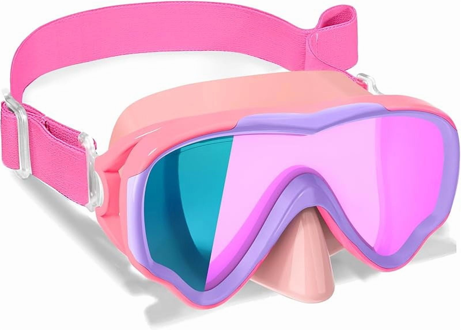 Kids Swim Goggles with Fabric Strap for Kids 3-15, Leak Proof Swimming ...