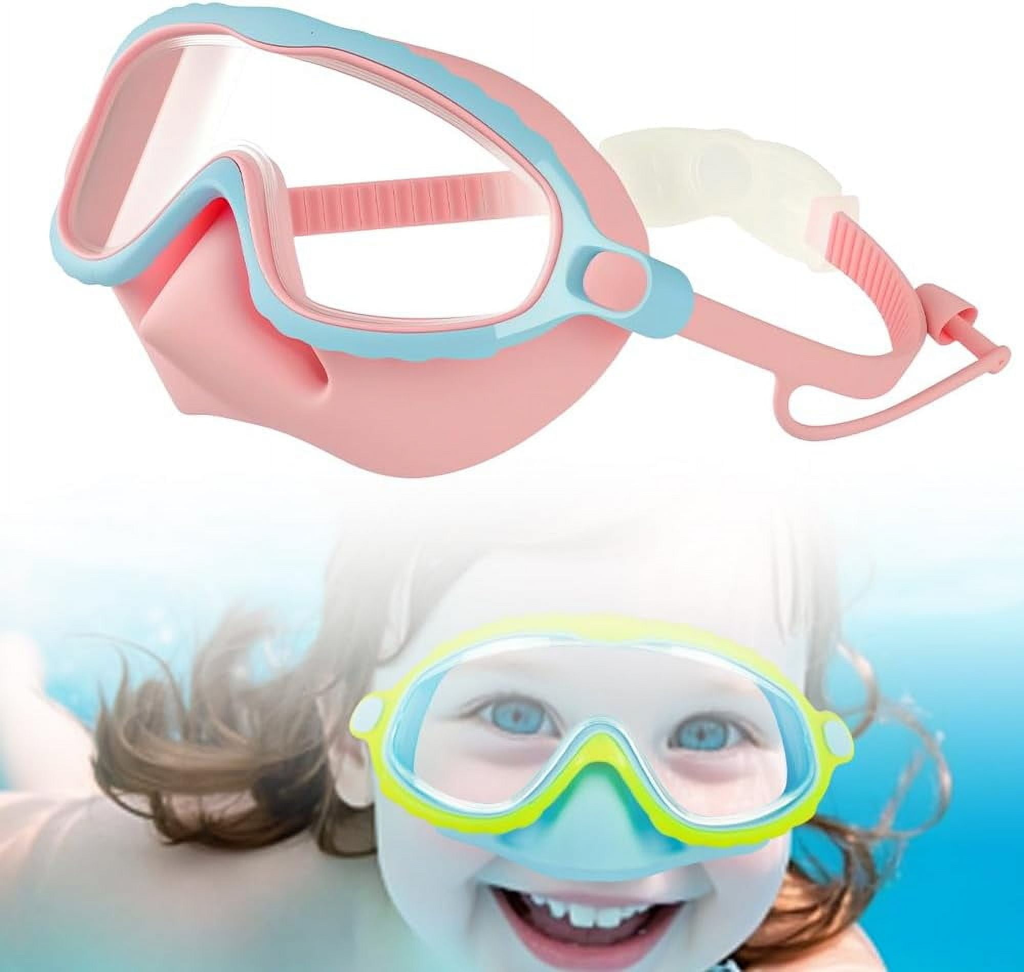 Kids Swim Goggles with Nose Cover, 2025 Upgrade Toddler Goggles Swim ...