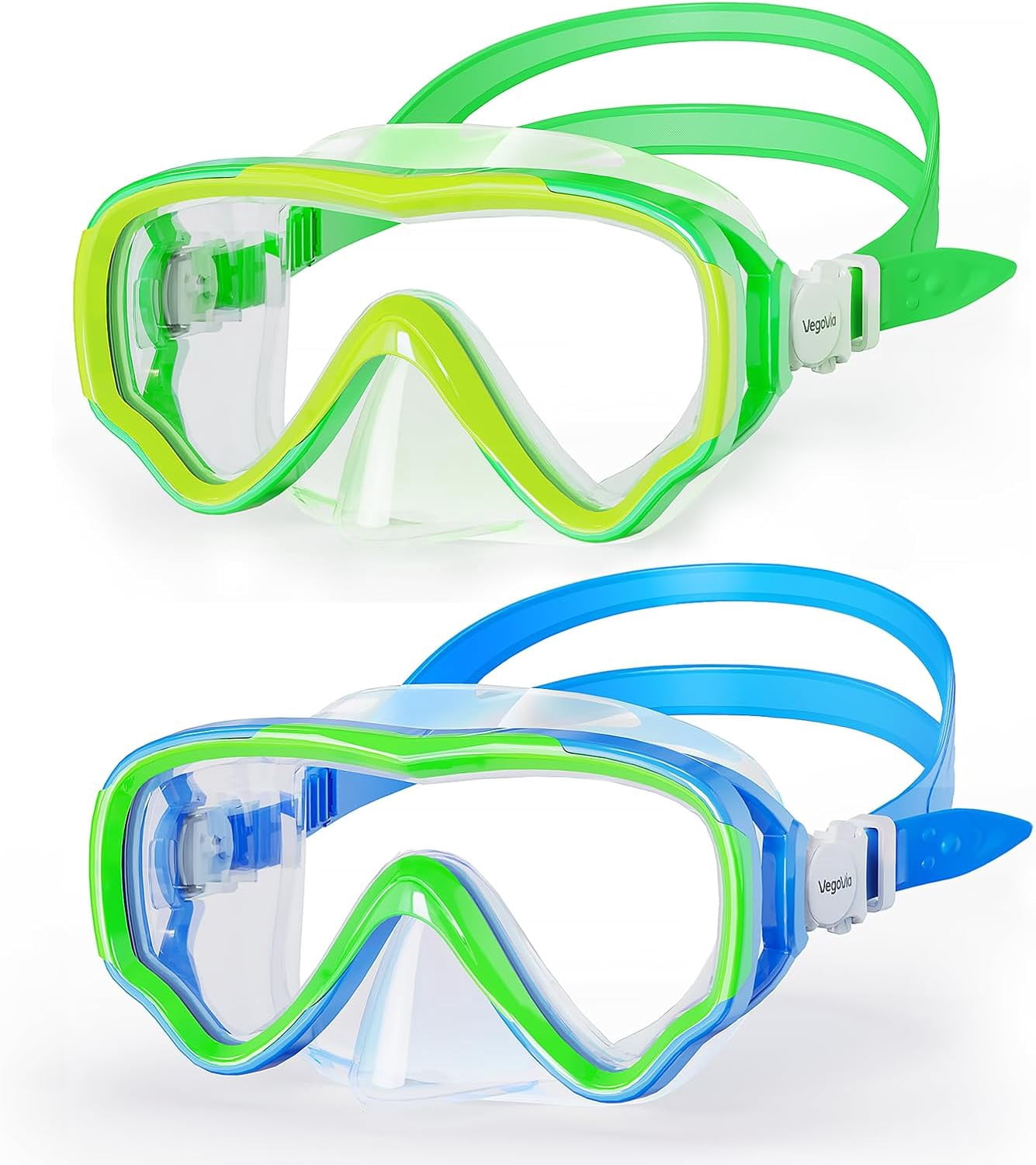 Kids Swim Goggles with Nose Cover, Anti Fog Wide View Clear Swim Mask ...