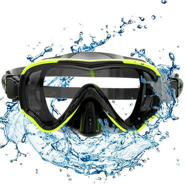 Swim Goggles with Nose Cover, 2 Pack Wide View Diving Mask Anti-Fog UV ...