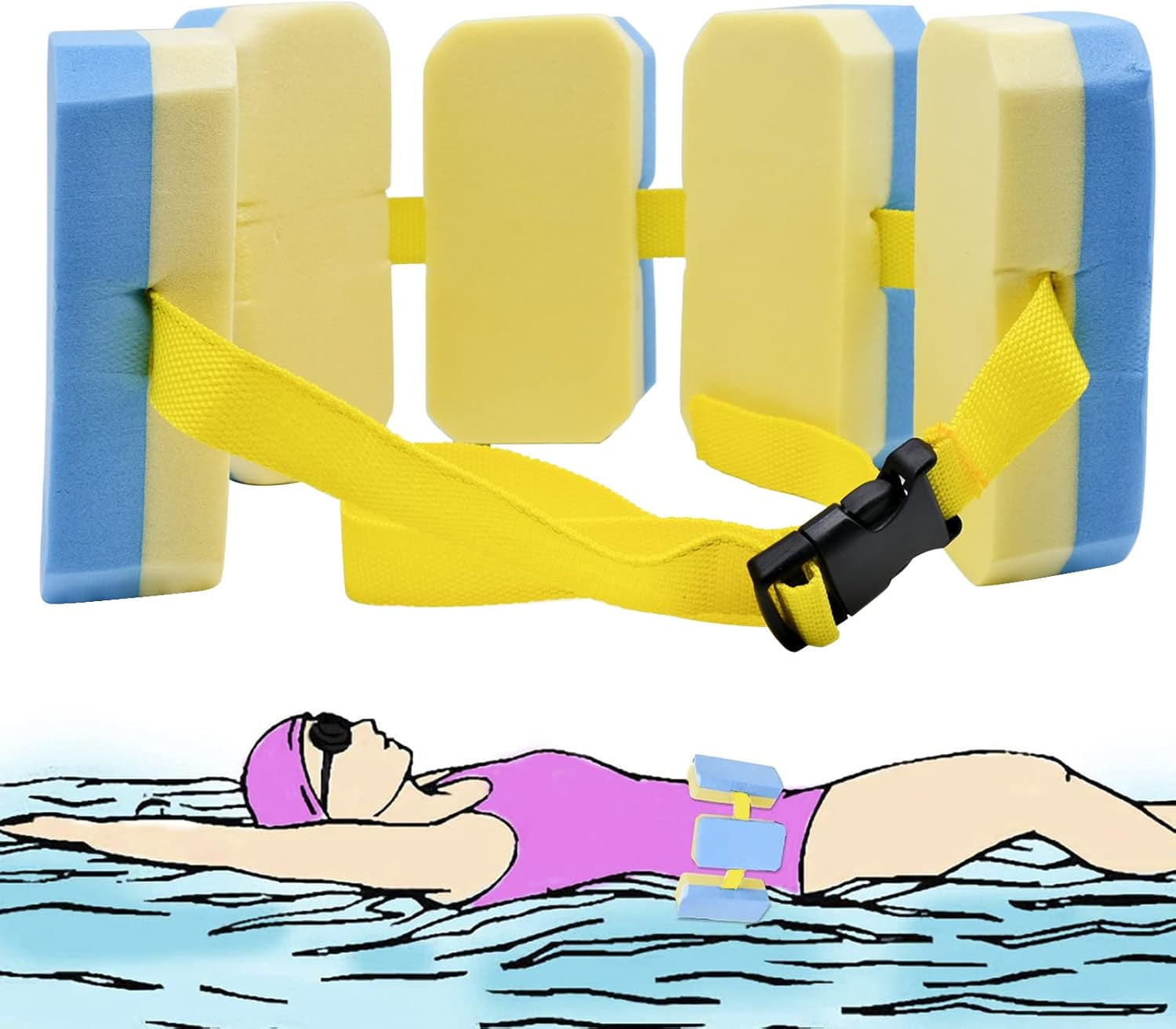 Kids Swimming Belt, Swim Floating Board Belt for Beginner, Children ...