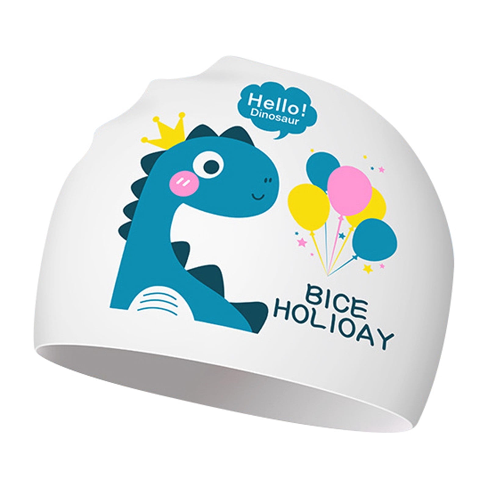 Kids Swimming Cap for Long Hair Waterproof Silicone Swim Cap for Long ...