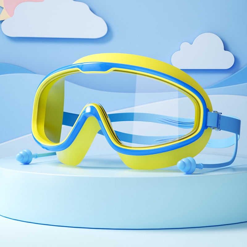 Kids Swimming Goggles Big Frame HD View Anti-fog Waterproof Children's ...