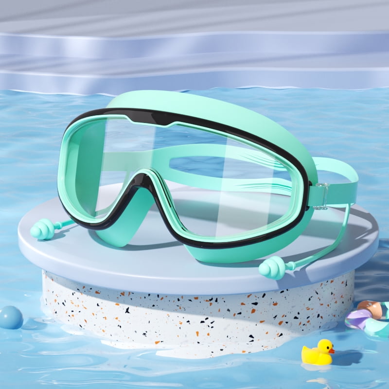 Kids Swimming Goggles Big Frame HD View Anti-fog Waterproof Children's ...