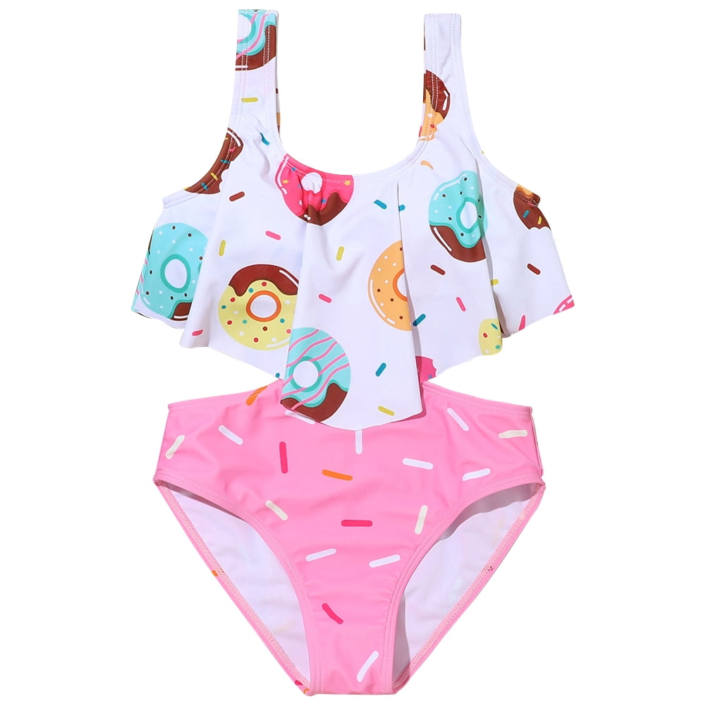 Kids' Swimsuit Girls' Cute Donut One-Piece Swimsuit 8Y - Walmart.com