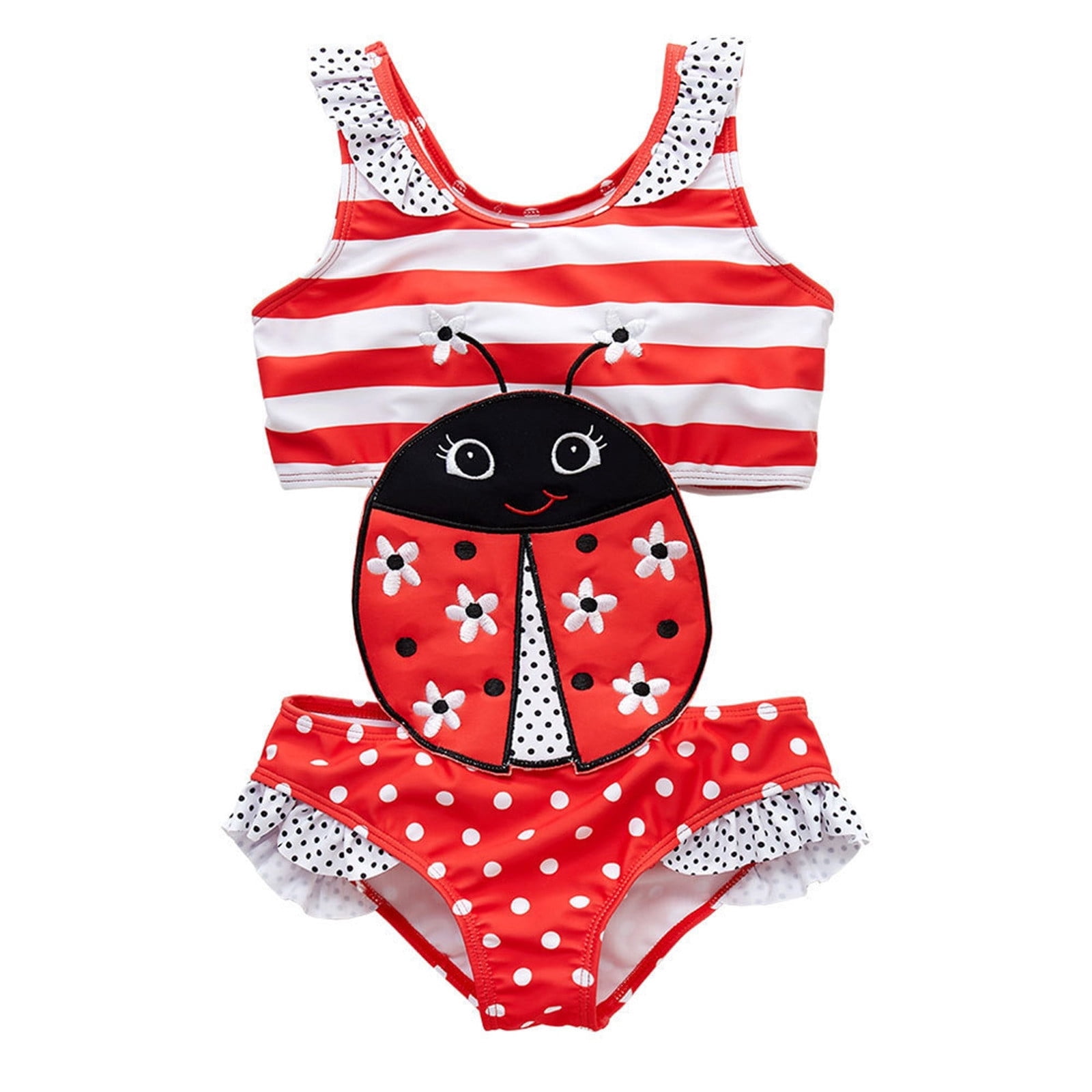 Kids Swimsuits For Girls Cute Boys Bikini 3D Cartoon 1 Piece Sleeveless ...