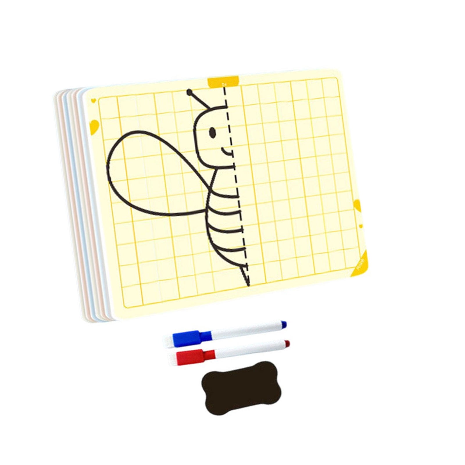 Kids Symmetrical Drawing Learning Set With Gridded Drawing Board And ...