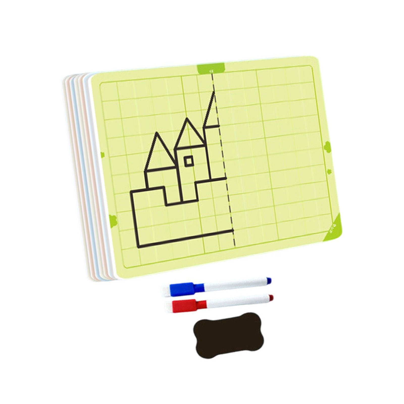Kids Symmetrical Drawing Learning Set With Gridded Drawing Board And ...