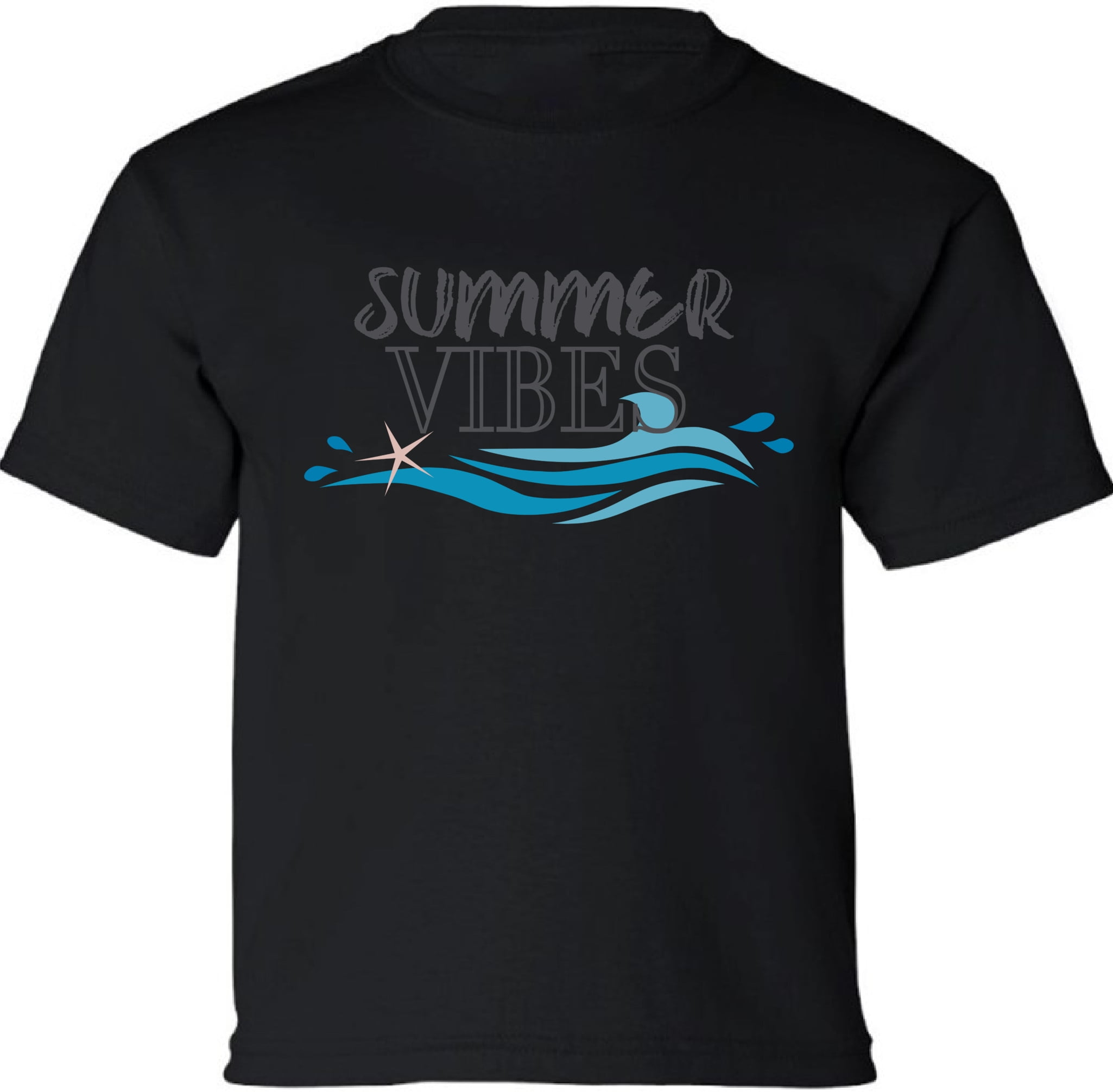 Kids T-Shirt Summer Vibes Sea Graphic Tee - XS S M L XL Tees - Vacation ...