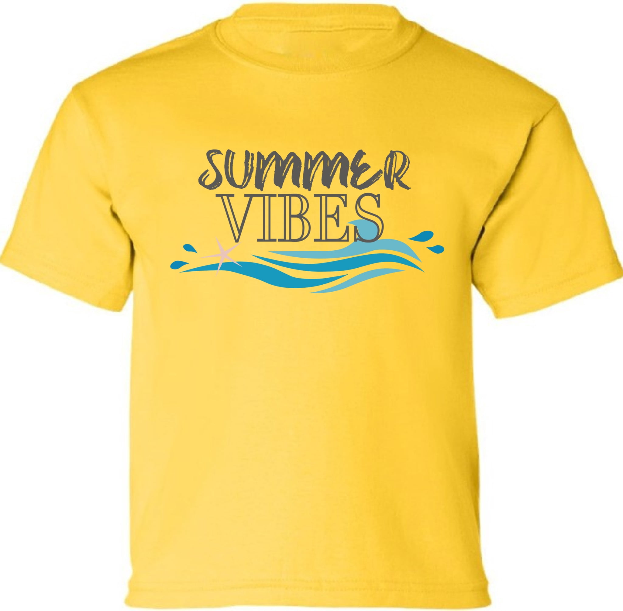 Kids T-Shirt Summer Vibes Sea Graphic Tee - XS S M L XL Tees - Vacation ...