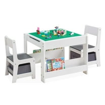 KidKraft Reversible Wooden Activity Table with Board and Train Set ...