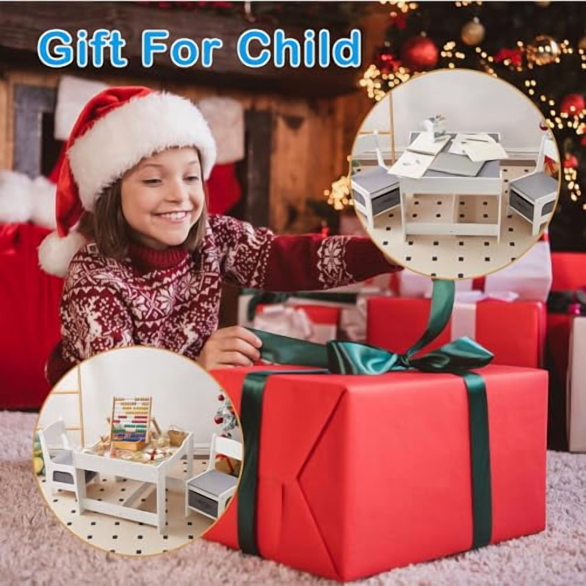 Kids Table and Chair Set with Storage,Table and Chairs for Kids 2-5 ...