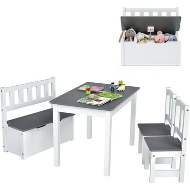 Homy Casa Folding Play Table Set with 4 Chairs, Ideal for Toddler ...