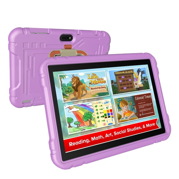 Kids Tablet 10.1 inch Android 13 EVA Case 4GB 64GB 8-Core CPU, WiFi 6 ...
