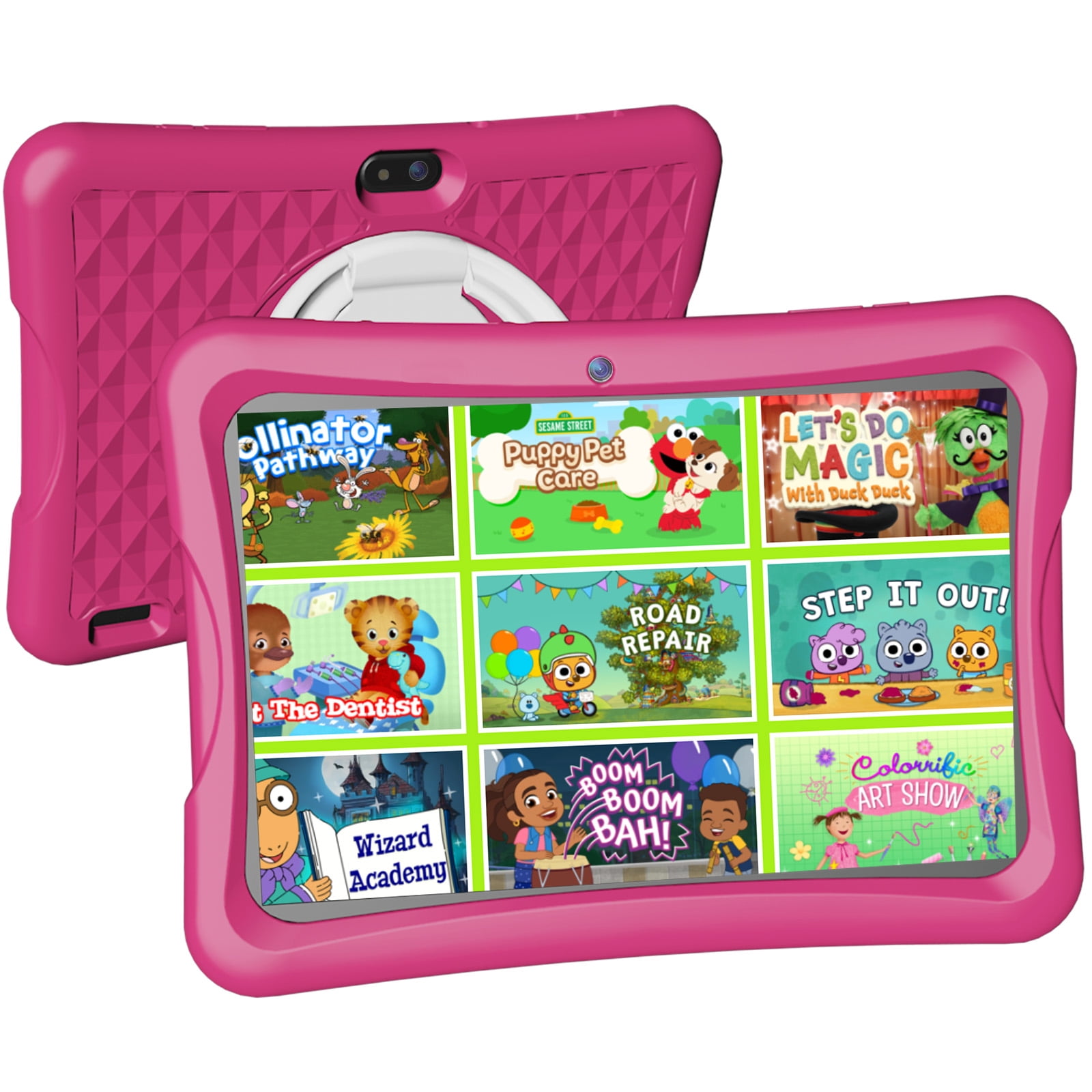 Kids Tablet 10.1 inch Android 13 with Silicon Rubber Case, 4GB 64GB, 8 ...