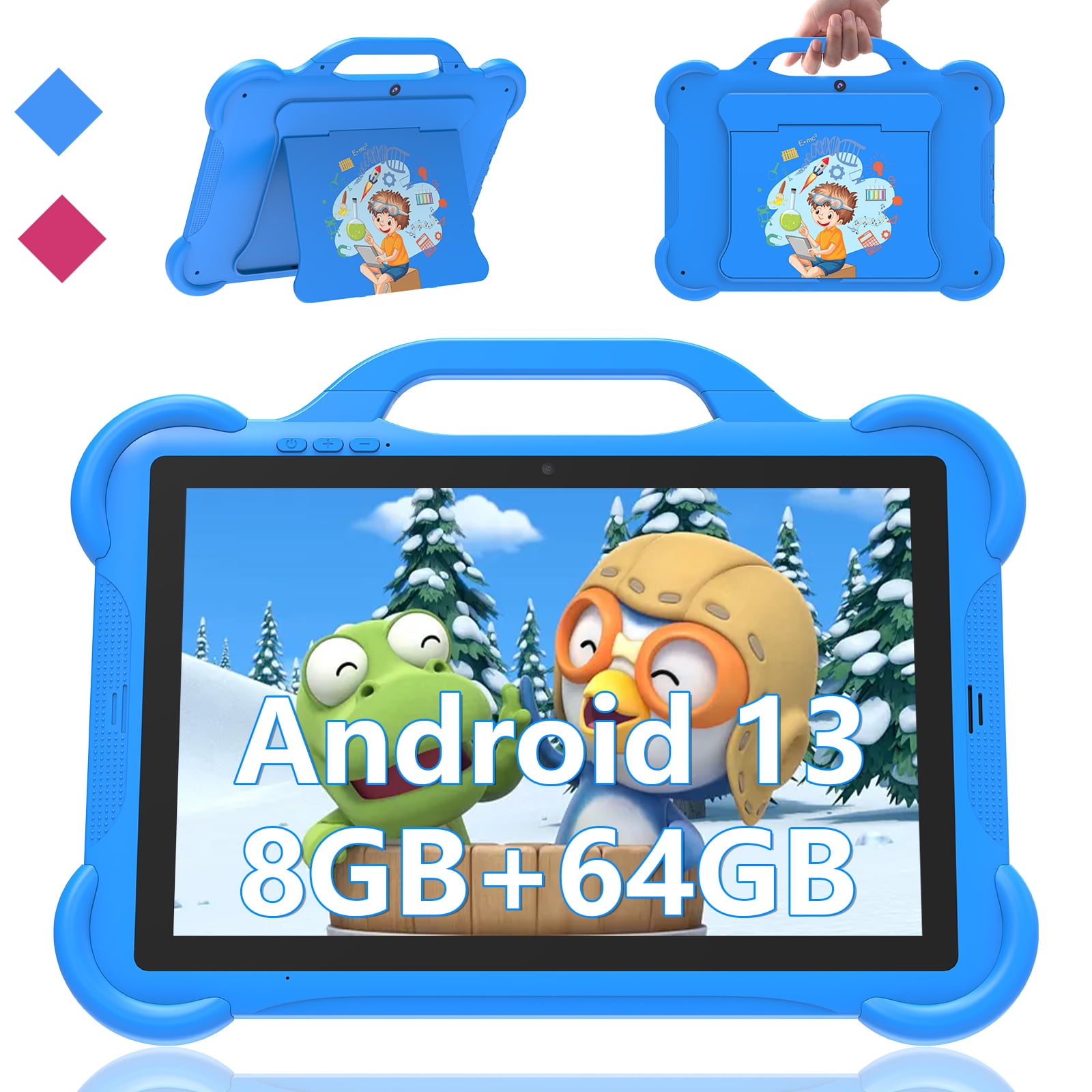 10-inch Kids Tablet with Android 13, 8GB RAM, 64GB ROM, Dual Camera ...
