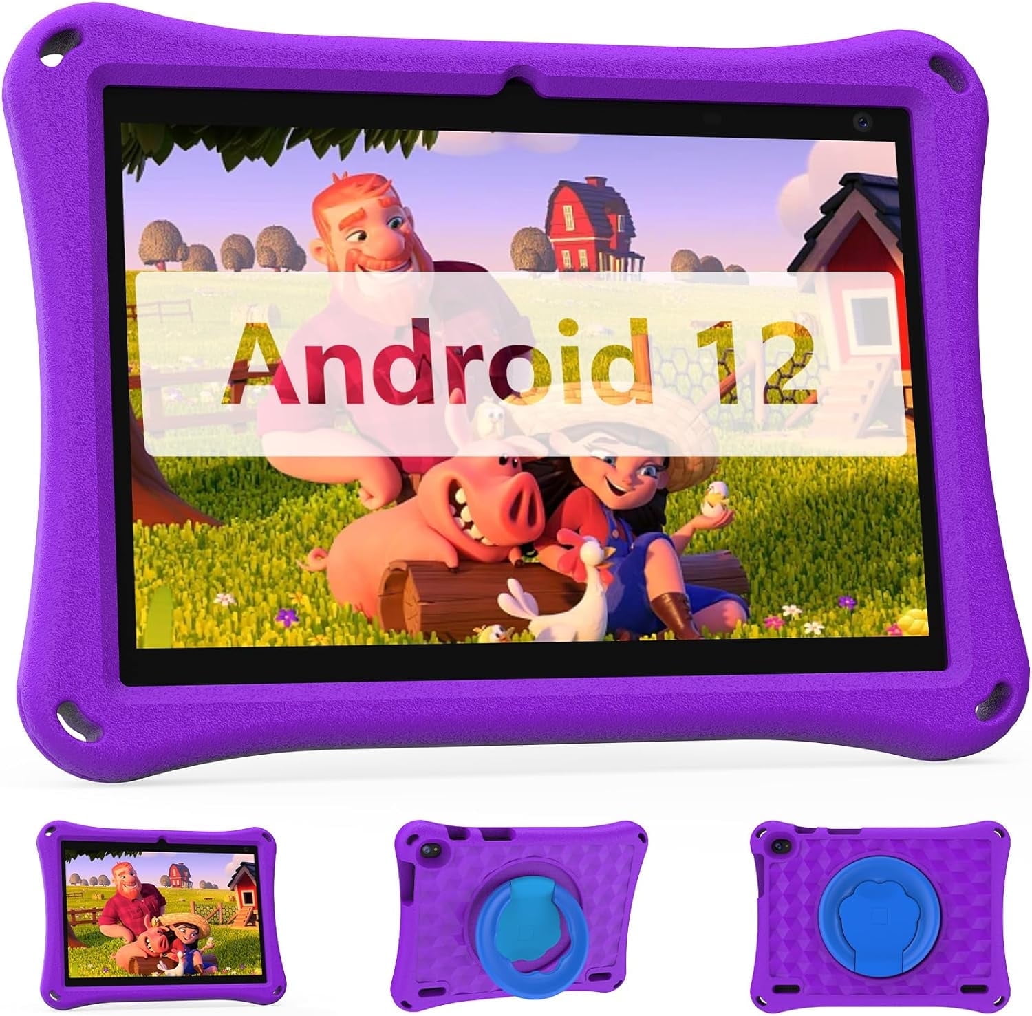 Android 12 Kids Tablet, 10.1 inch, 4GB RAM, 32GB+512GB, Quad-core ...