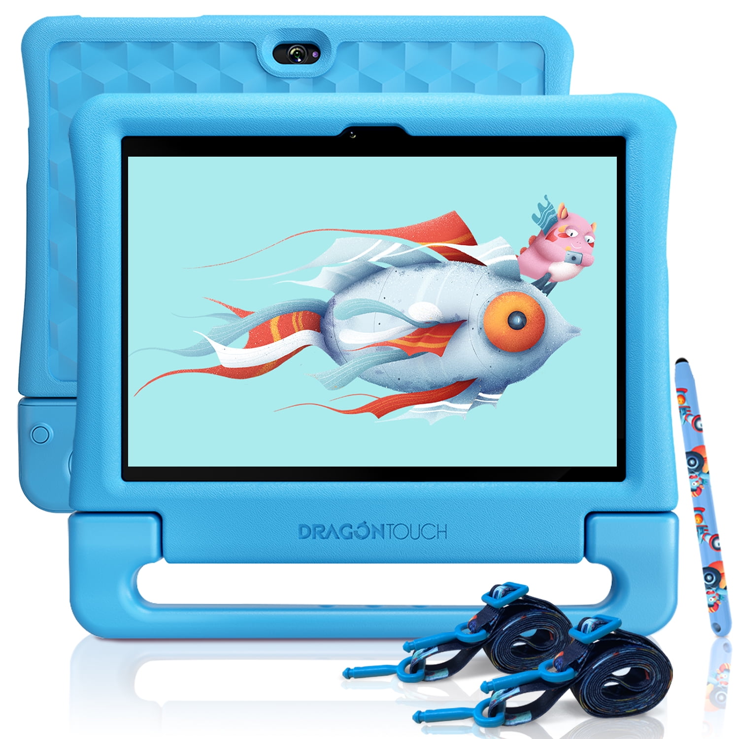 Kids Tablet, 10 inch Tablet for Kids with Case Straps and Stylus, 32GB ...