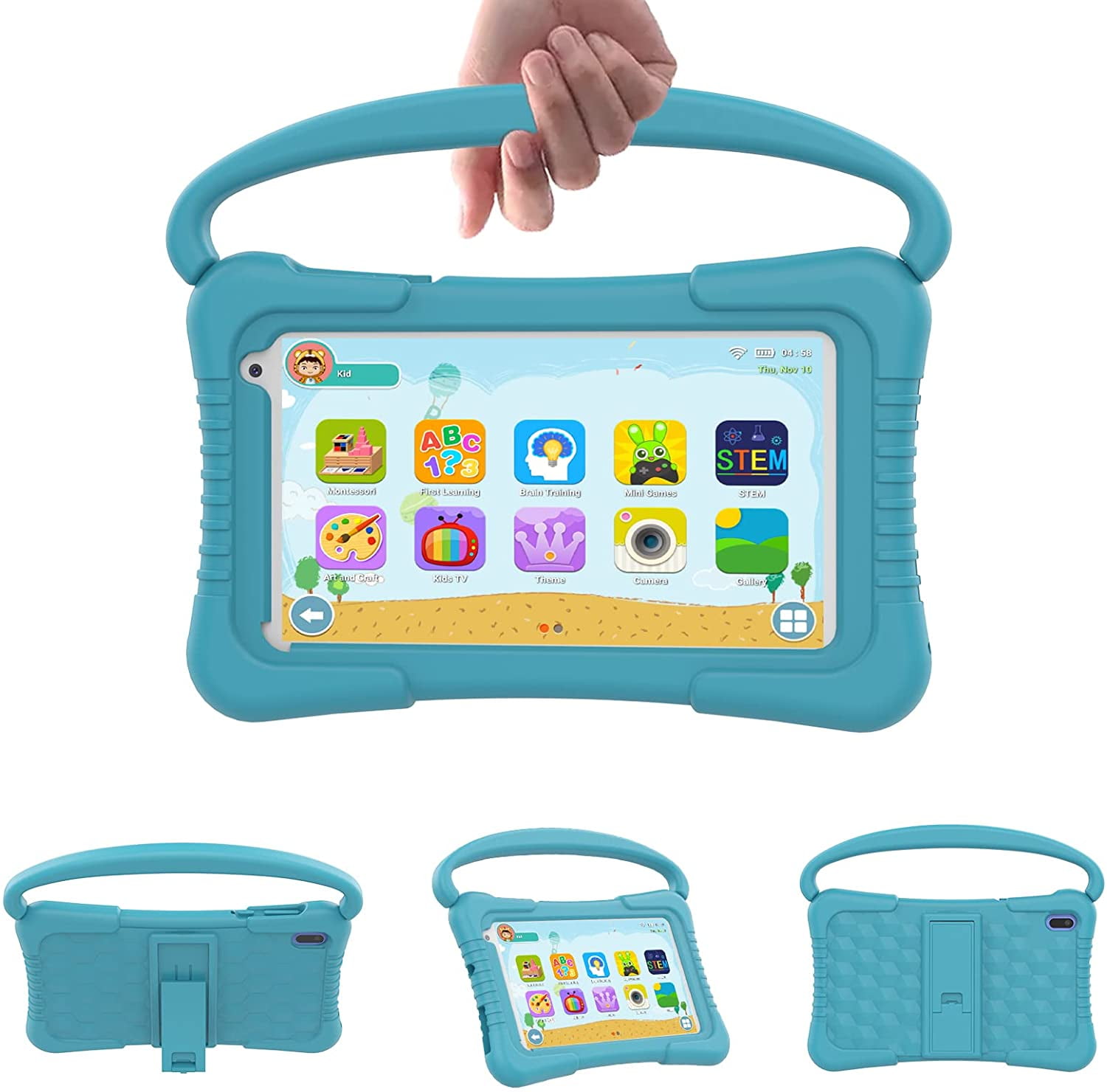 7 inch Kids Tablet, 32GB, Android 11, 2GB RAM, Dual Camera, Pre ...