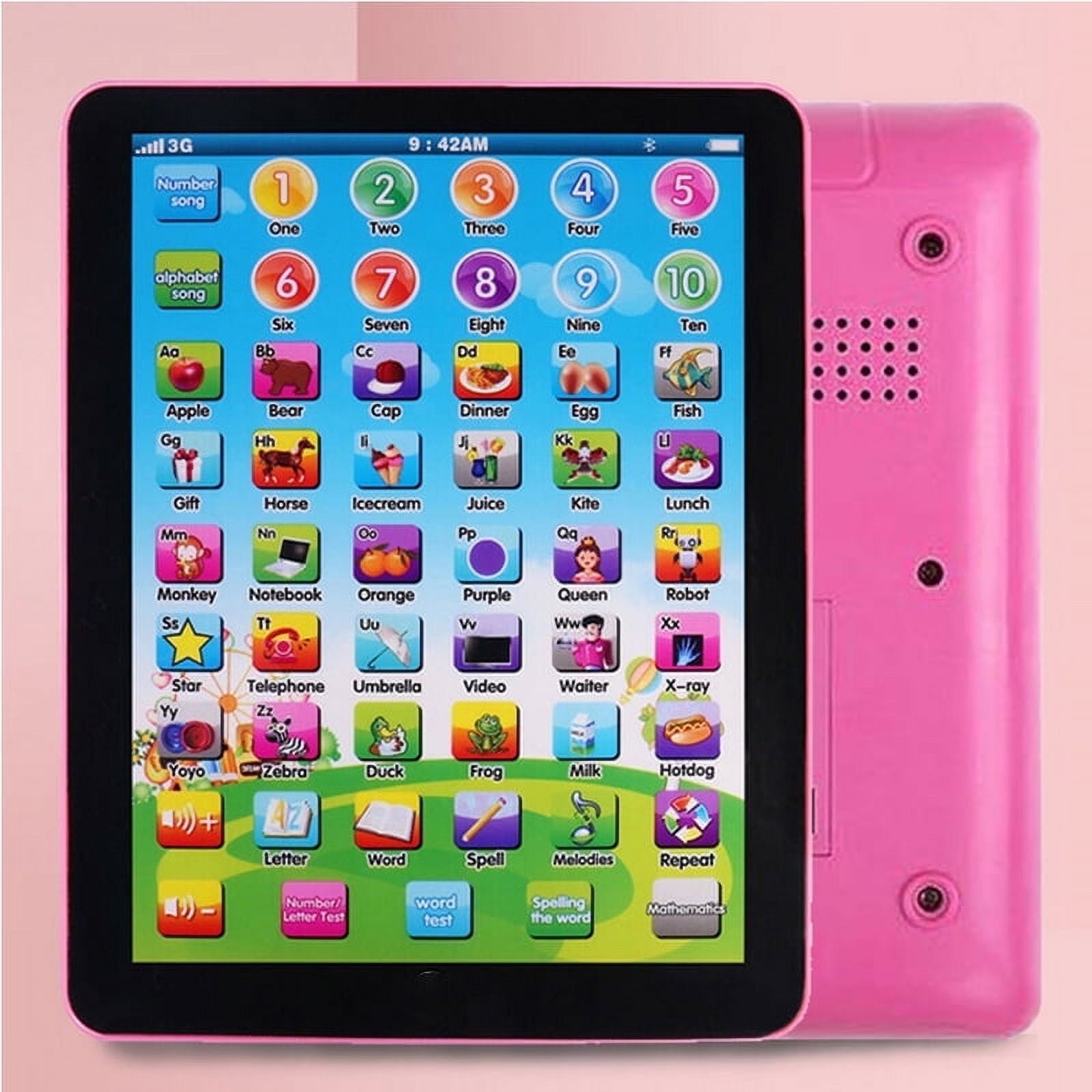 Kids Tablet Learning Toy Pad with ABC Word Song Music Number Electronic ...