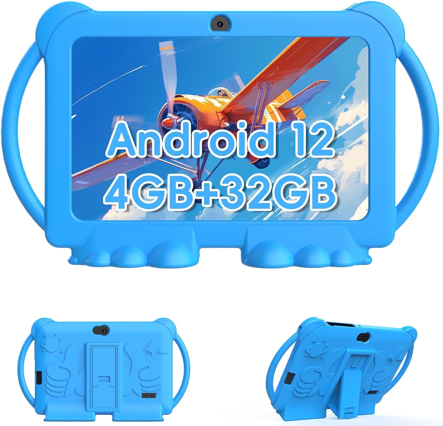 Kids Tablets 7 inch, Android 12 Tablet for Kids, 4GB RAM 32GB ROM ...