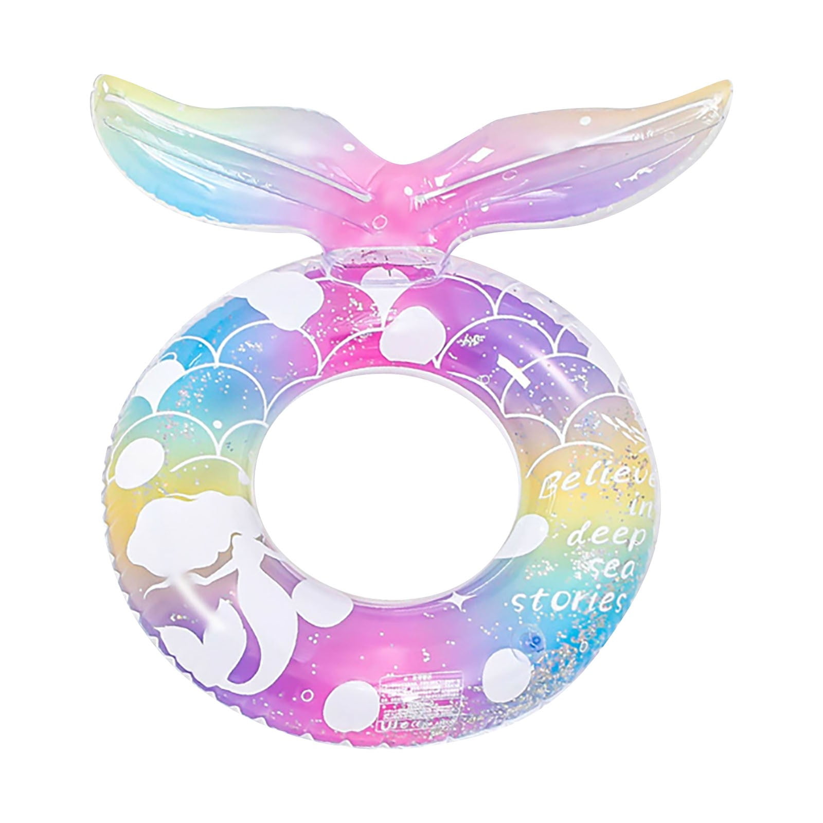 Kids Tail Swim Ring Float For Pool Swimming Aid For Children Durable ...