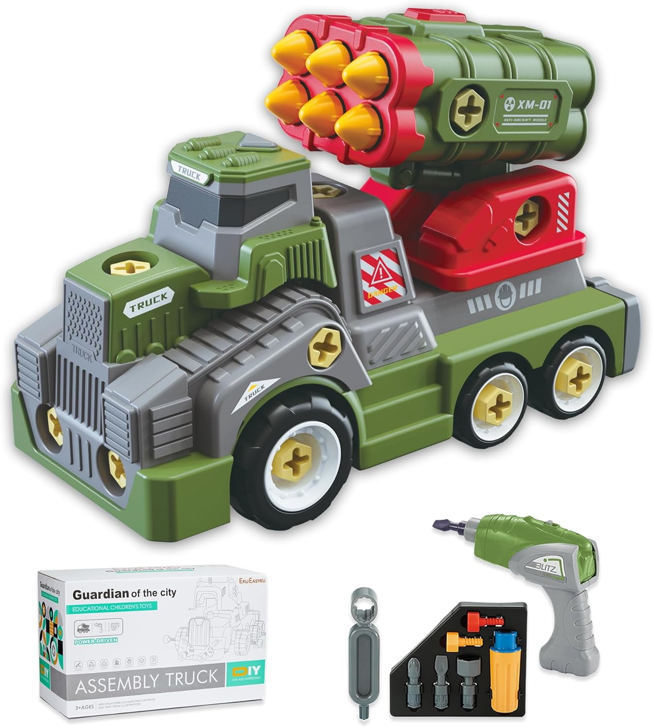 Kids Take Apart Toys for 3-8 Year Old Boys Girls Military Missile Vehicles Army Katyusha Rocket ...