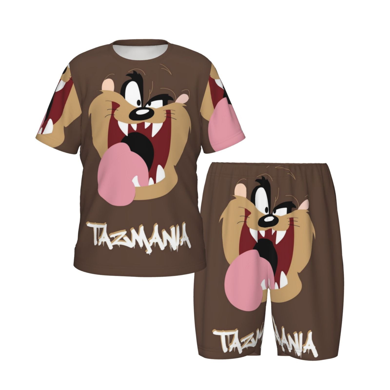 Kids Taz Mania Pajama Set Kids Cartoon Tee Shirt And Short Set 2PCS ...