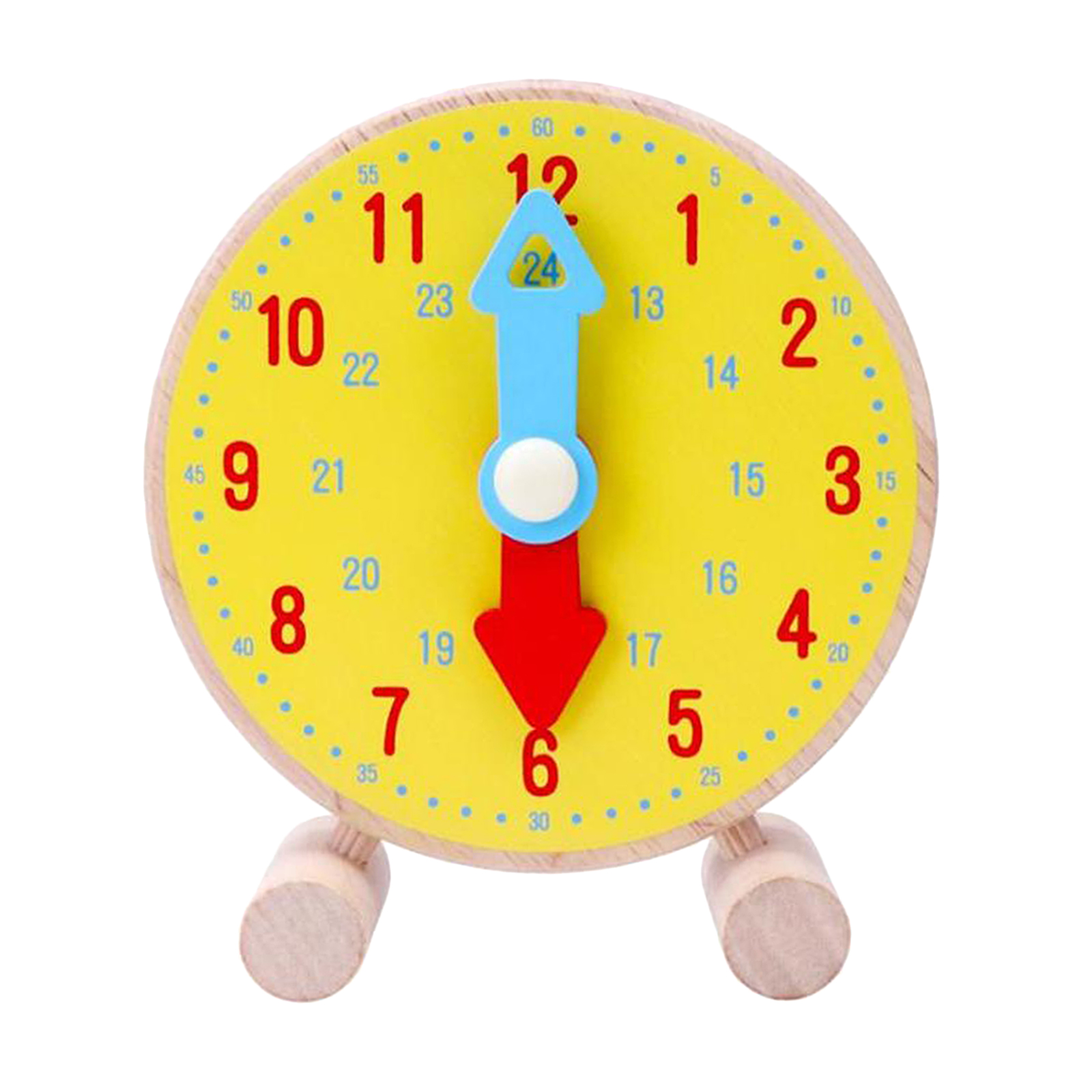 Kids Teaching Clock Learning To Tell Time Educational with Colored ...