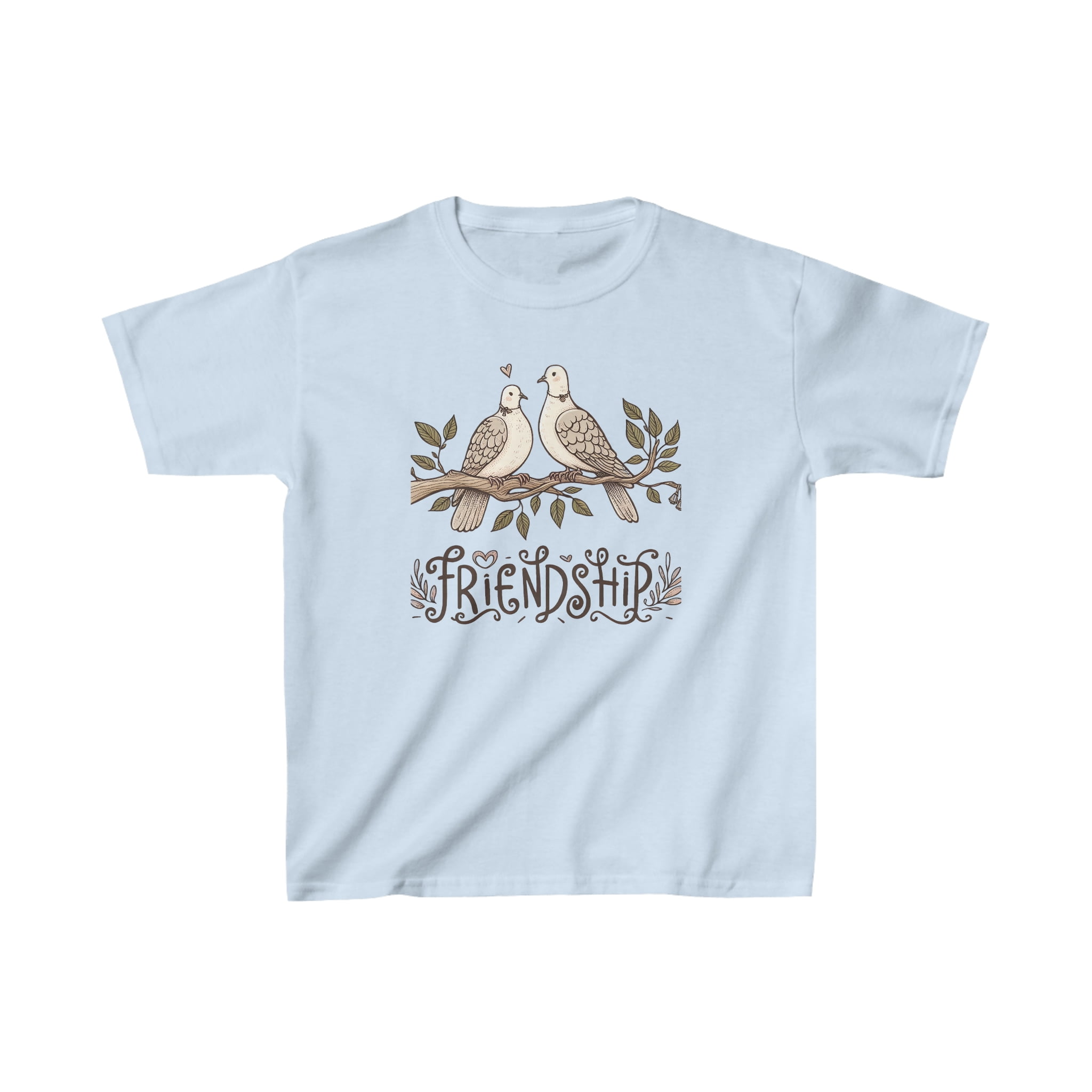 Kids Tee with Two Turtle Doves and Friendship Quote - Five Color ...