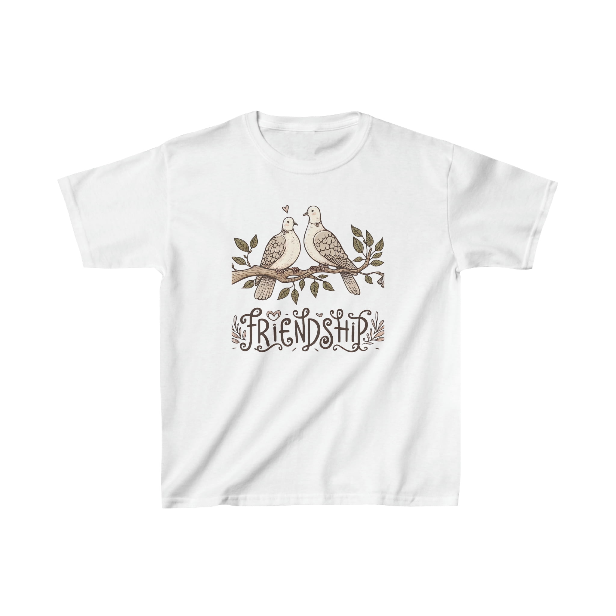 Kids Tee with Two Turtle Doves and Friendship Quote - Five Color ...