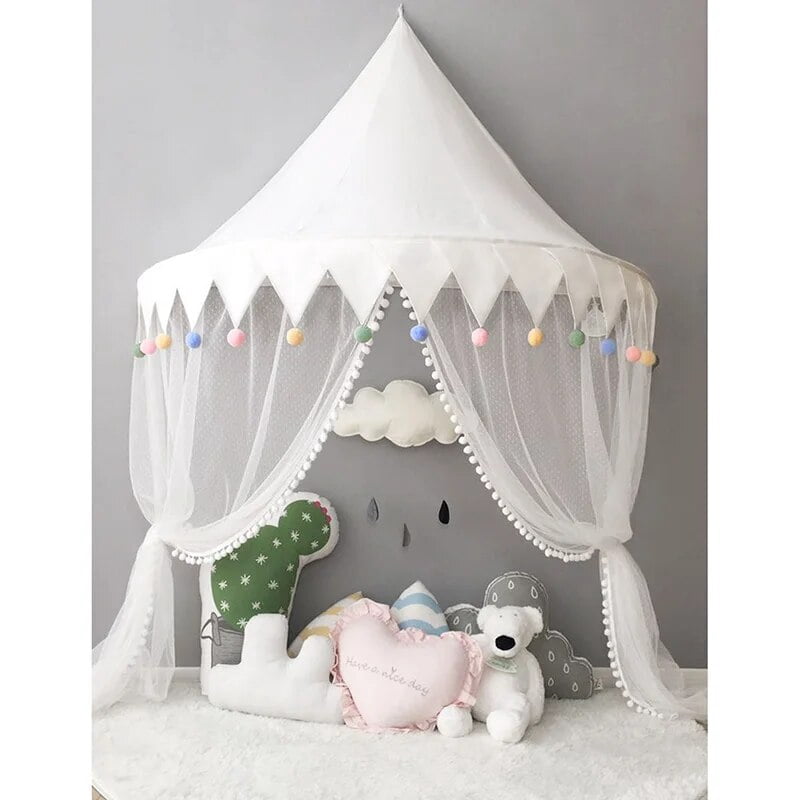 Kids Teepee Tents Children Play House Castle Cotton Foldable Tent ...