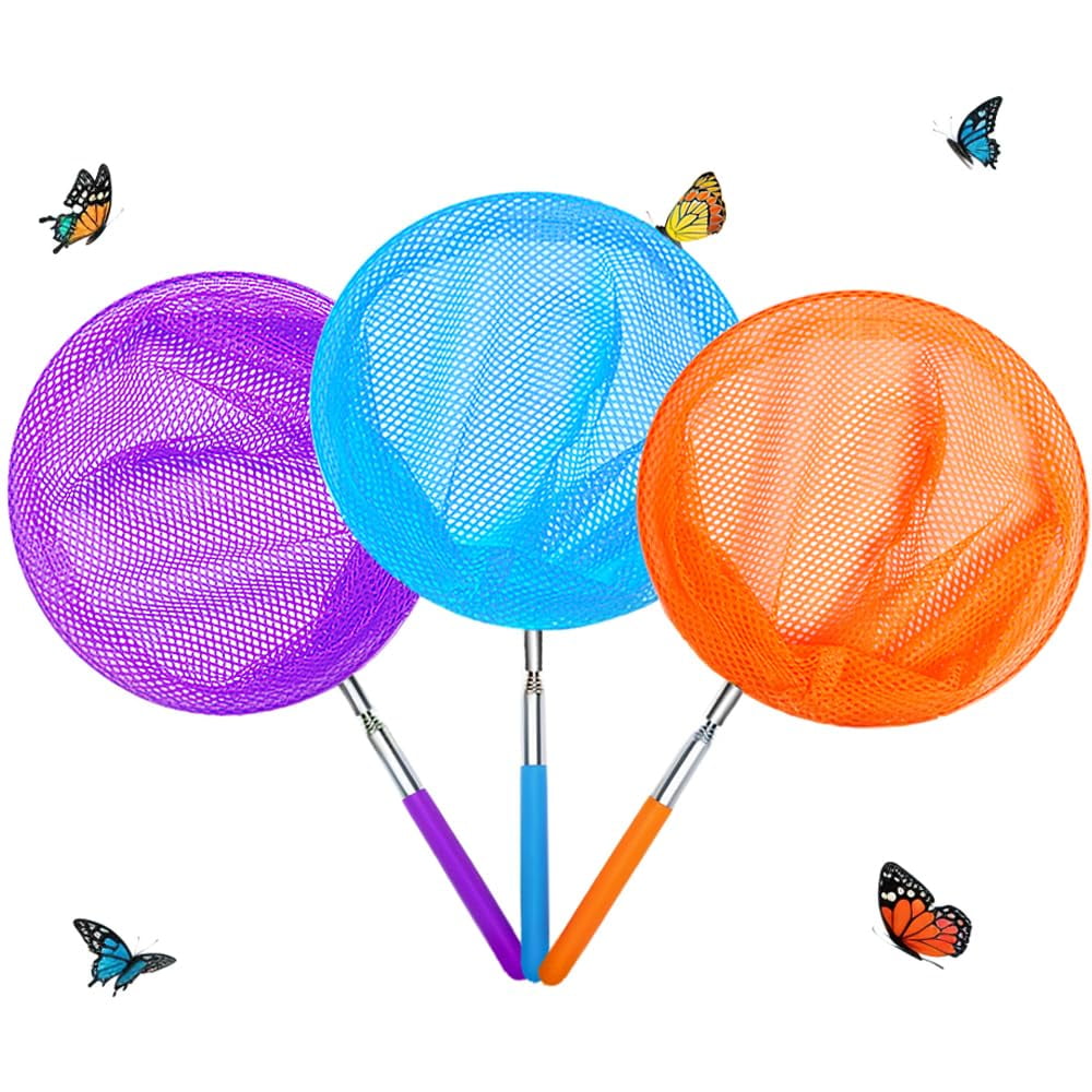 Kids Telescopic Butterfly Fishing Nets Perfect Outdoor Tools Colorful ...