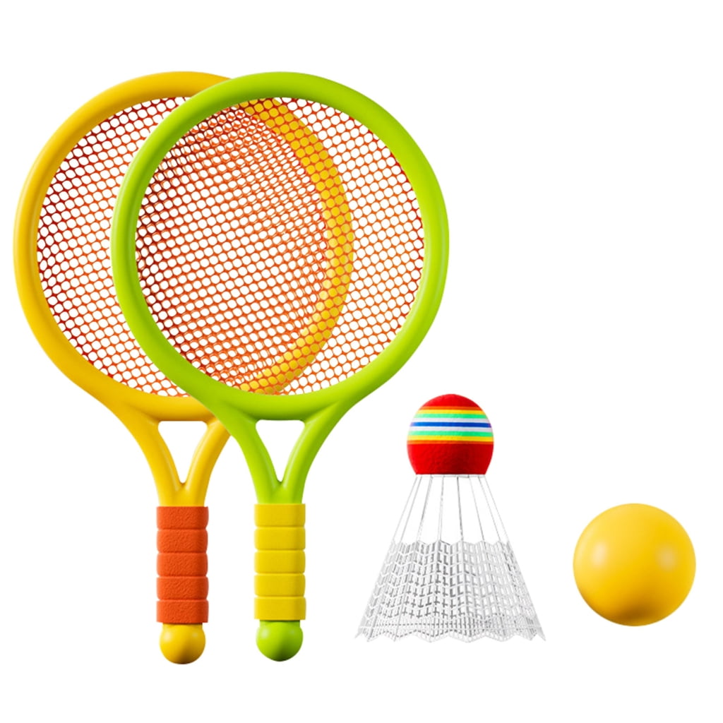 Kids Tennis Rackets, Soft Training Balls Badminton Shuttlecocks Tennis ...