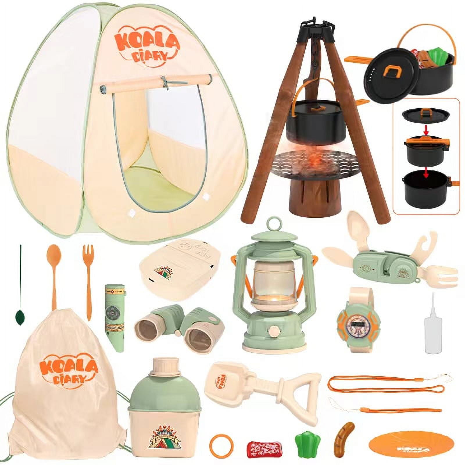 Kids Tent Camping Gear - Kids Camping Pretend Play Toddler Tent, PJ ...