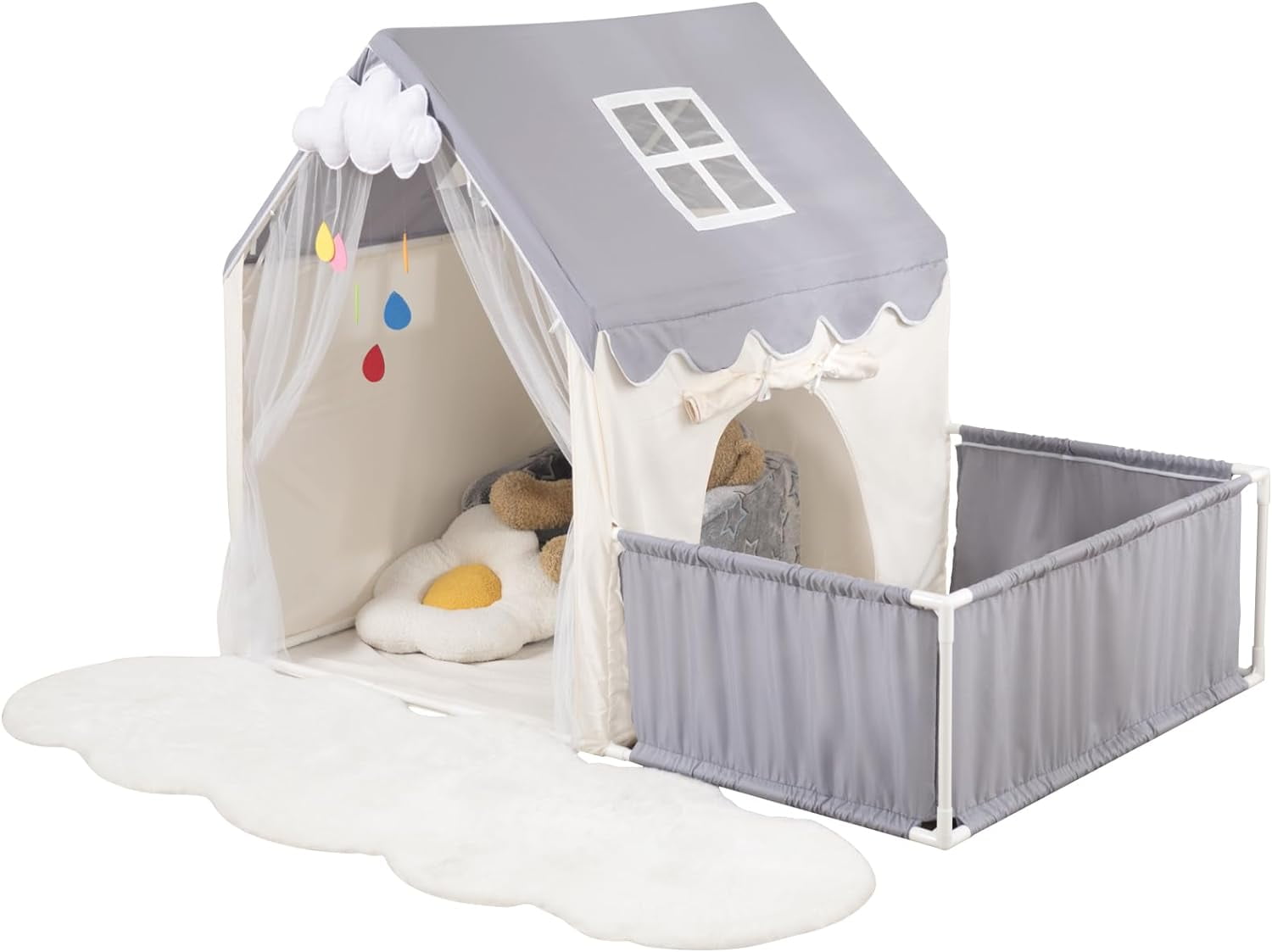 Kids Tent for Kids Room, Large Kids Play Tent with Ball Pit, Indoor ...