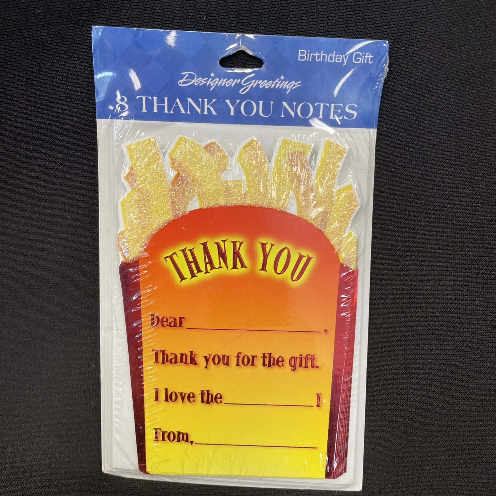 Kids Thank You Notes French Fry Theme 8ct W/Envelopes - Walmart.com